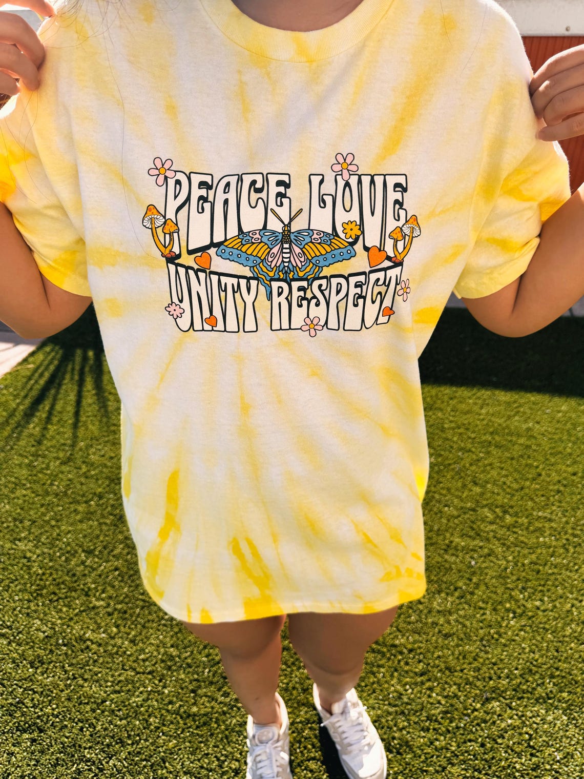 Peace Love Unity Respect Tie Dye Shirt, Gift for Her, PLUR Shirt, Rave ...