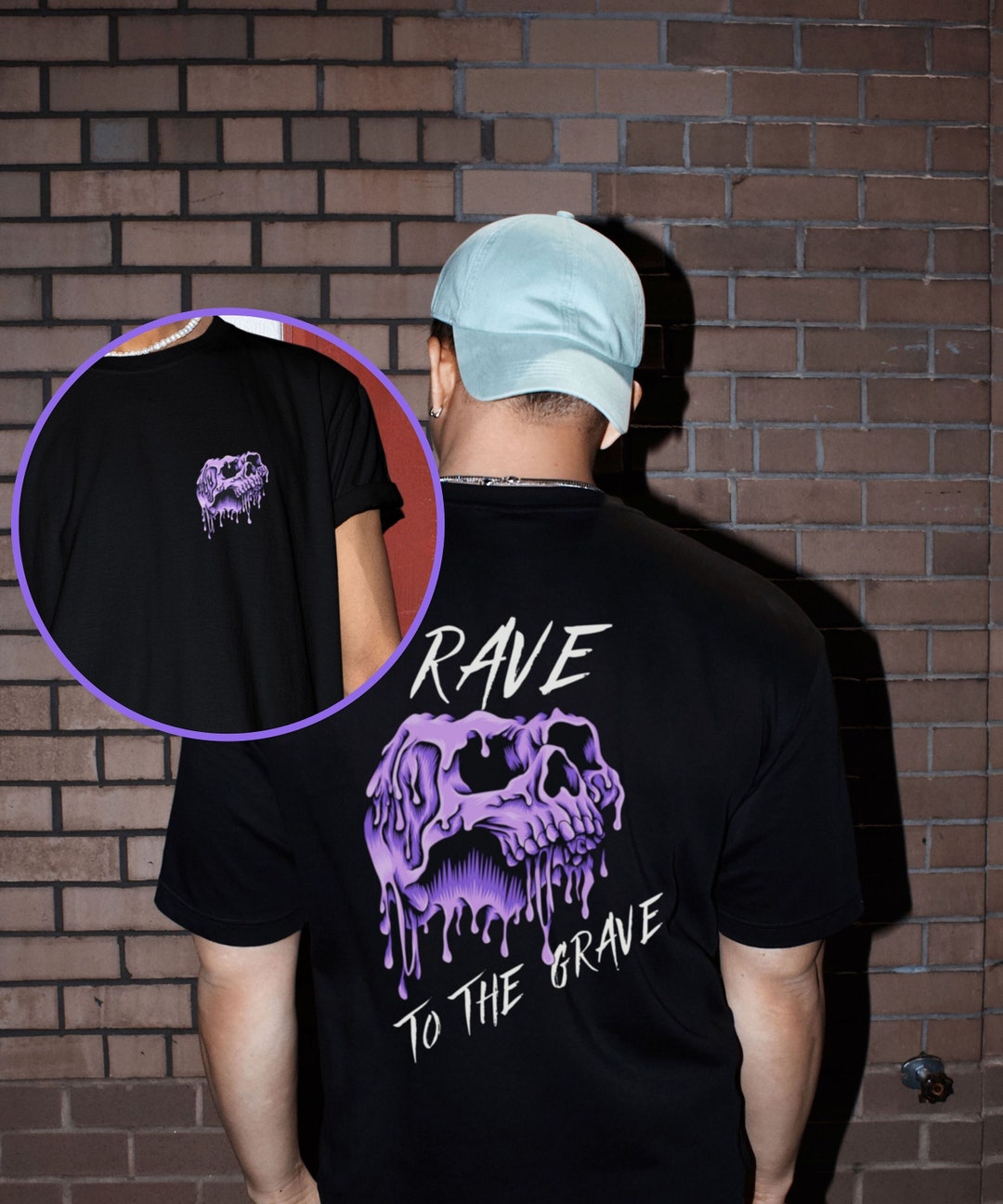 Rave to the Grave Shirt With Front & Back Print, Festival Outfit, Rave ...