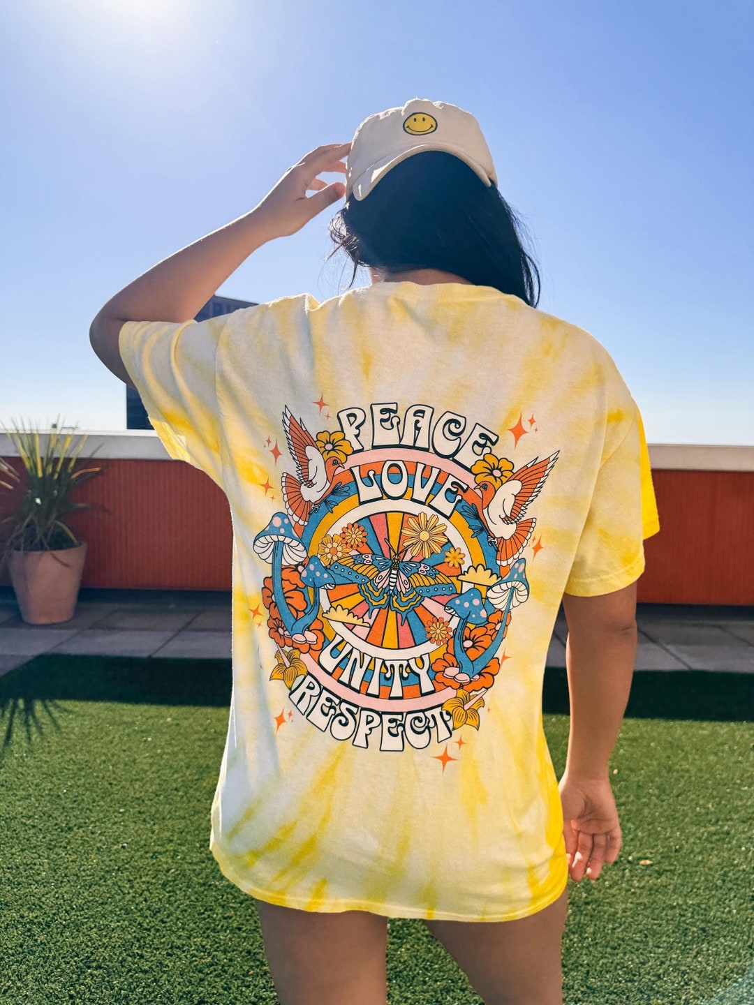 Peace Love Unity Respect Tie Dye Shirt, Gift for Her, PLUR Shirt, Rave ...