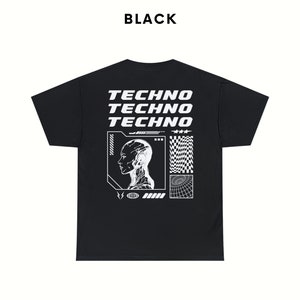Techno Shirt, Techno Music T-shirt, Techno Clothes, Techno Top, Rave T ...