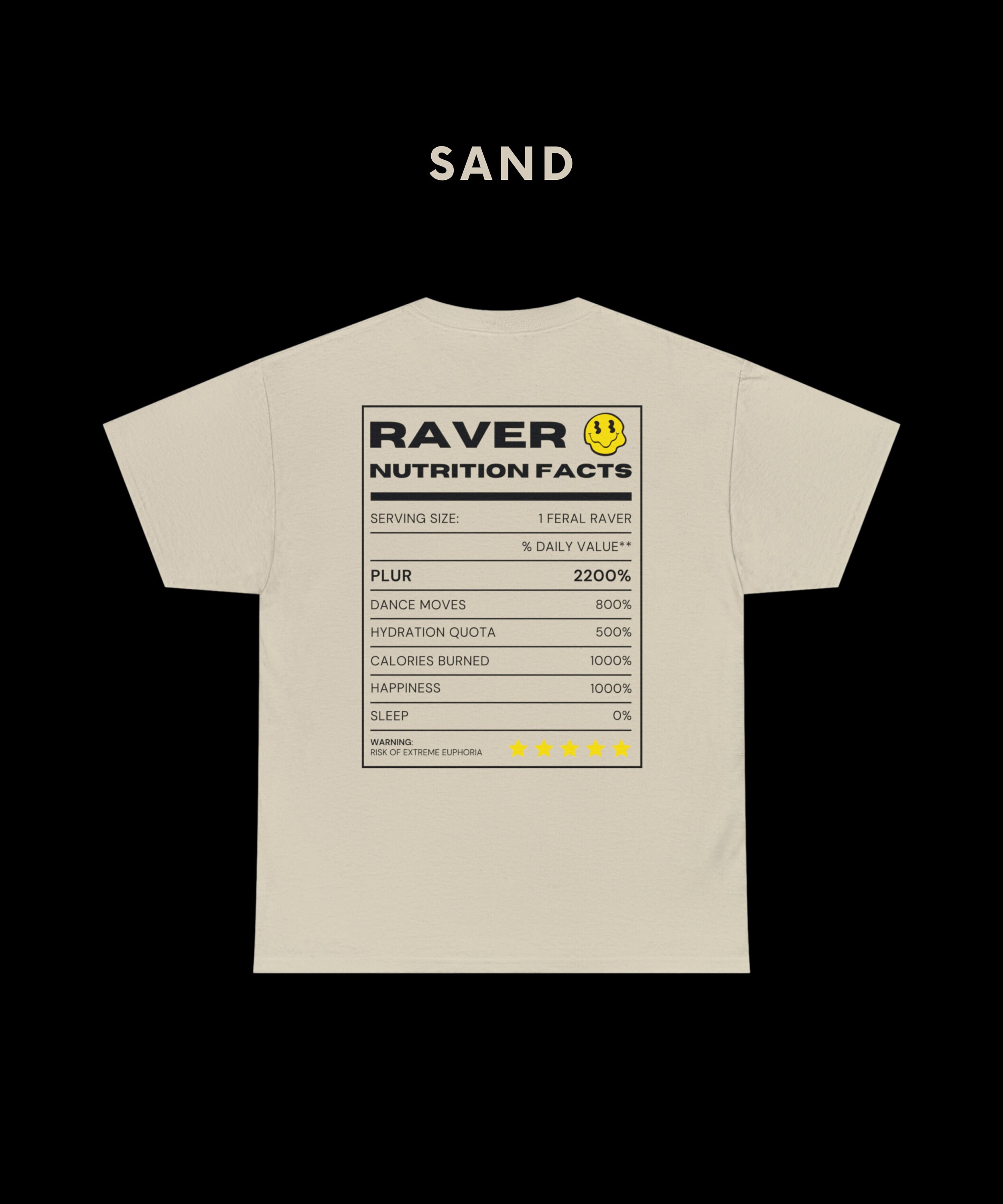 Raver Nutrition Facts Shirt Rave Outfit Music Festival - Etsy