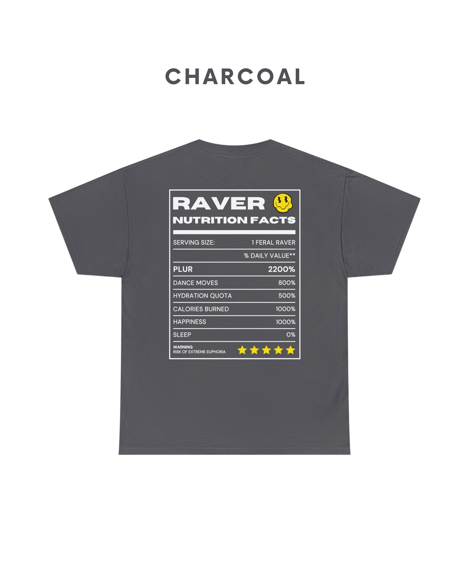 Raver Nutrition Facts Shirt Rave Outfit Music Festival - Etsy