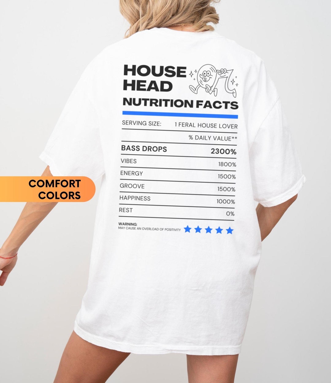 House Music Nutrition Facts, Festival Outfit, House Music, Rave Wear, Rave Shirt, Music Festival ...