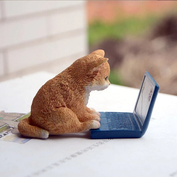 Cute Cat Figurine - Etsy