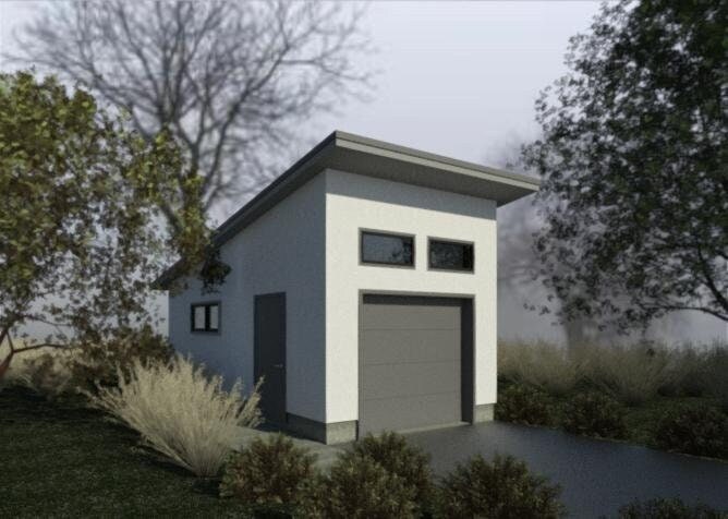 Simple Modern 1 Car Garage 16'x22', 16'x24', 20'x24' - Etsy