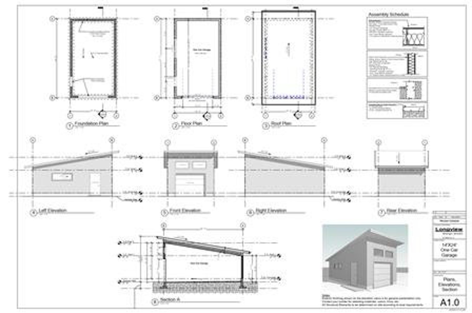 Small Simple Modern 1 Car Garage 12'x22', 12'x24', 14'x22', 14'x24' - Etsy