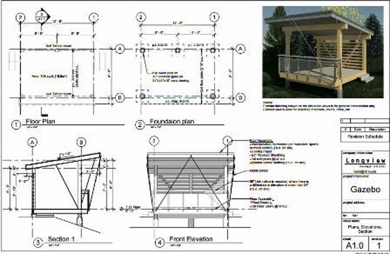 Gazebo/ Viewing Platform/ Pergola/ Covered Deck 12x9 - Etsy