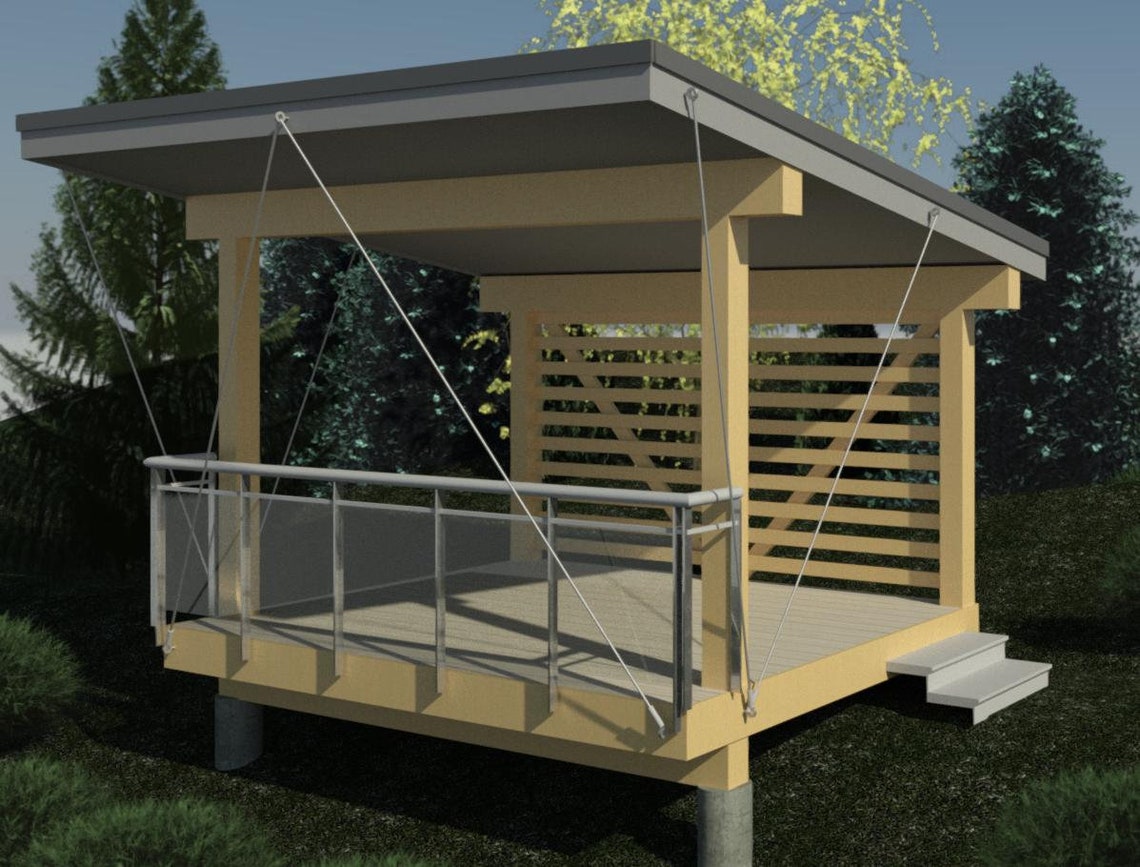 Gazebo/ Viewing Platform/ Pergola/ Covered Deck 12x9 - Etsy
