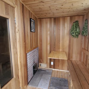 Detached Modern Sauna With Wood Burning Stove, 13x8 - Etsy