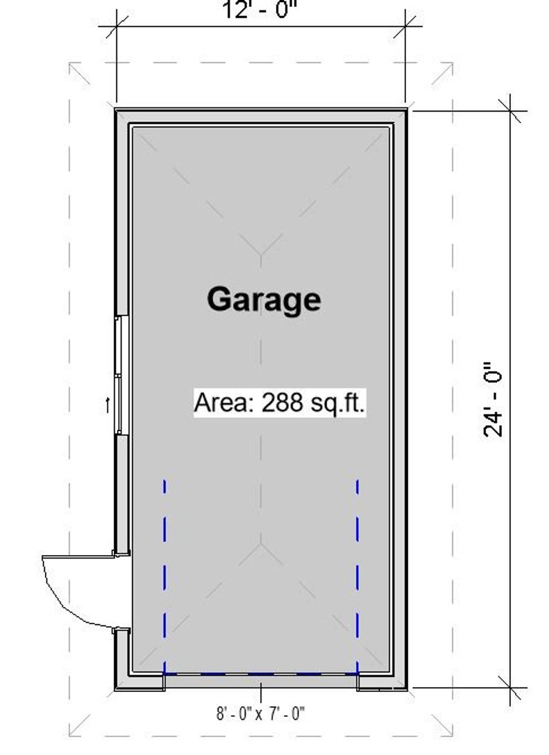 Simple 1-car Garage 12'x24', 14'x22', 14'x24', 16'x22', 16'x24' - Etsy