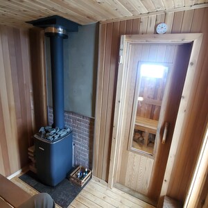 Detached Modern Sauna With Wood Burning Stove, 13x8 - Etsy