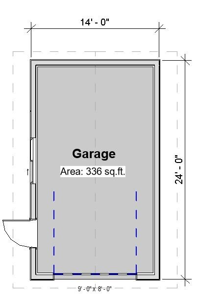 Simple 1 Car Garage 12'x24', 14'x22', 14'x24', 16'x22', 16'x24' - Etsy