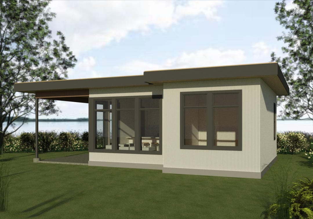 Modern Garden Suite With Covered Patio, 452 Sq. Ft. (42 Sq. M.) - Etsy
