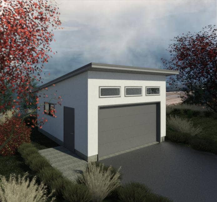 Small Modern 2 Car Garage 20'x20', 20'x22', 22'x22' - Etsy