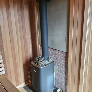 Detached Modern Sauna With Wood Burning Stove, 13x8 - Etsy