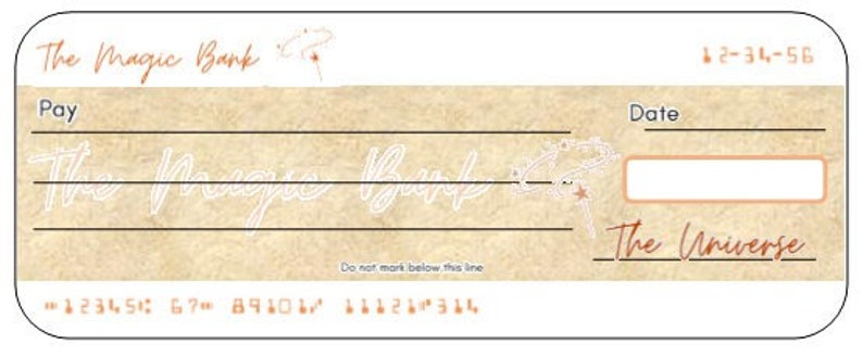 The Magic Manifestation Money Cheque - Etsy