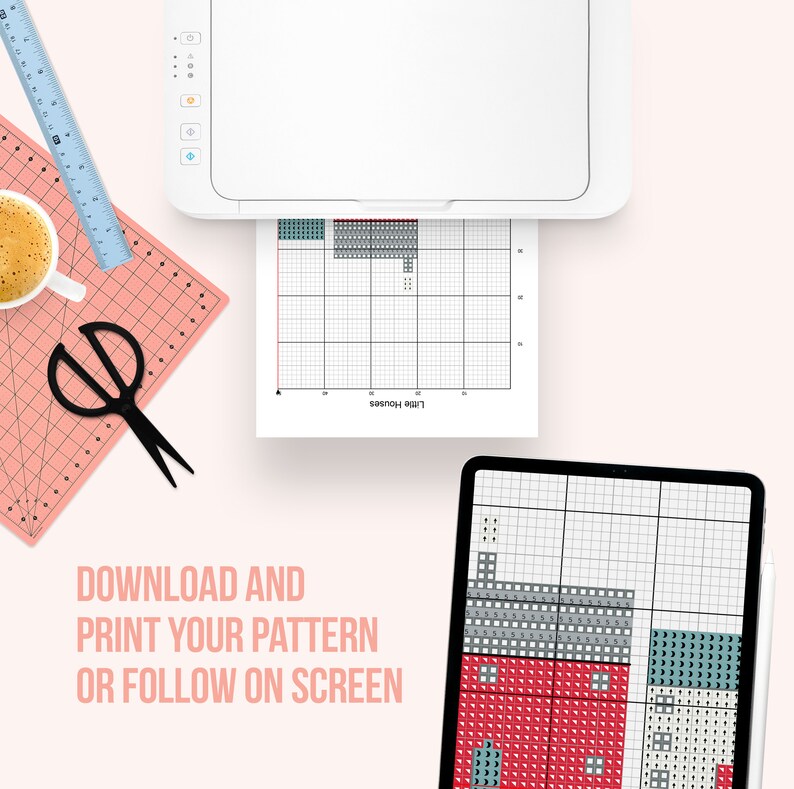 Little Seaside Houses - Cross Stitch Pattern PDF. Instant Download ...