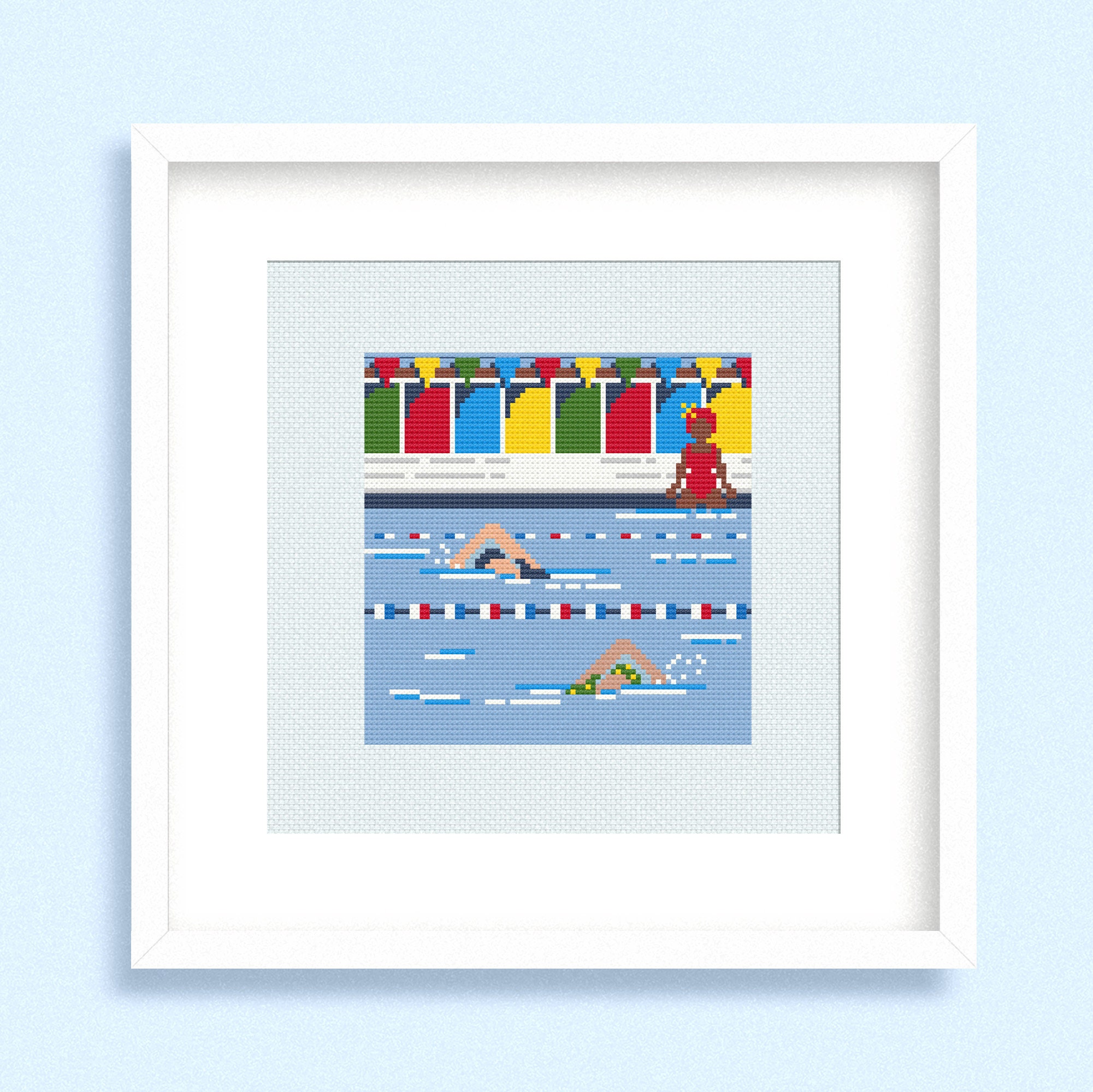 Cross Stitch Pattern 'lido Ladies' Swimming DMC Cross Stitch Chart ...