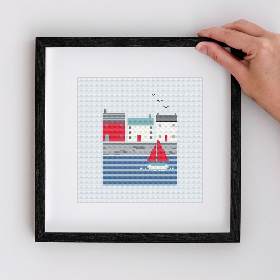 Little Seaside Houses - Cross Stitch Pattern PDF. Instant Download ...