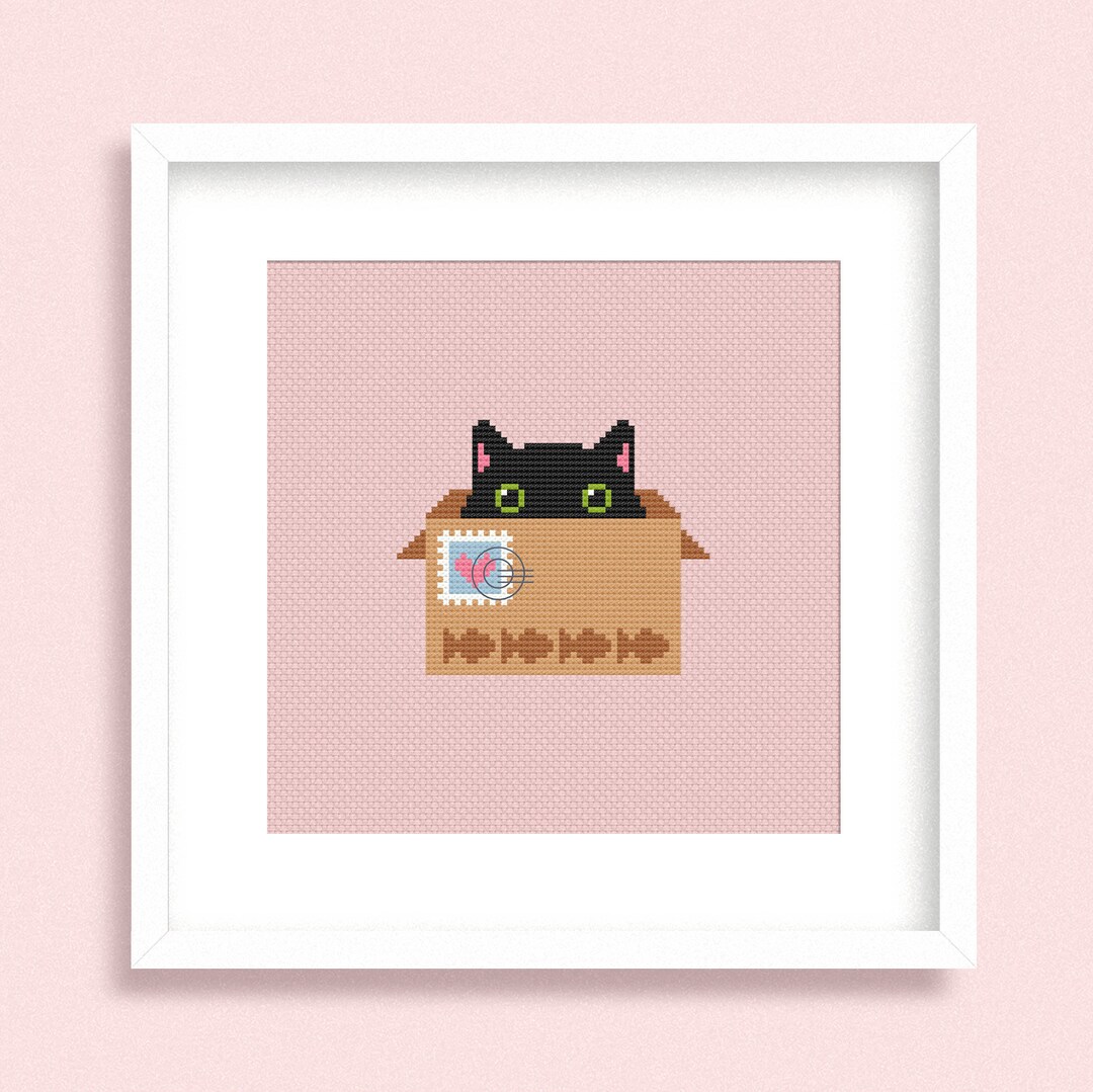 Cat Cross Stitch Pattern. PDF Download. Simple Cross Stitch Design ...