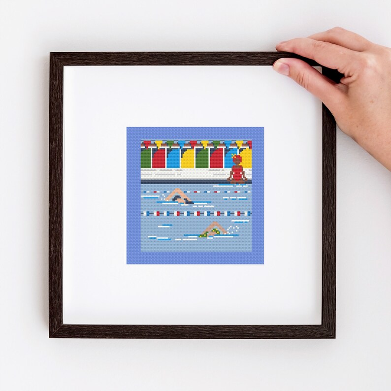 Cross Stitch Pattern 'lido Ladies' Swimming DMC Cross Stitch Chart ...