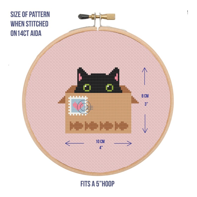 Cat Cross Stitch Pattern. PDF Download. Simple Cross Stitch Design ...