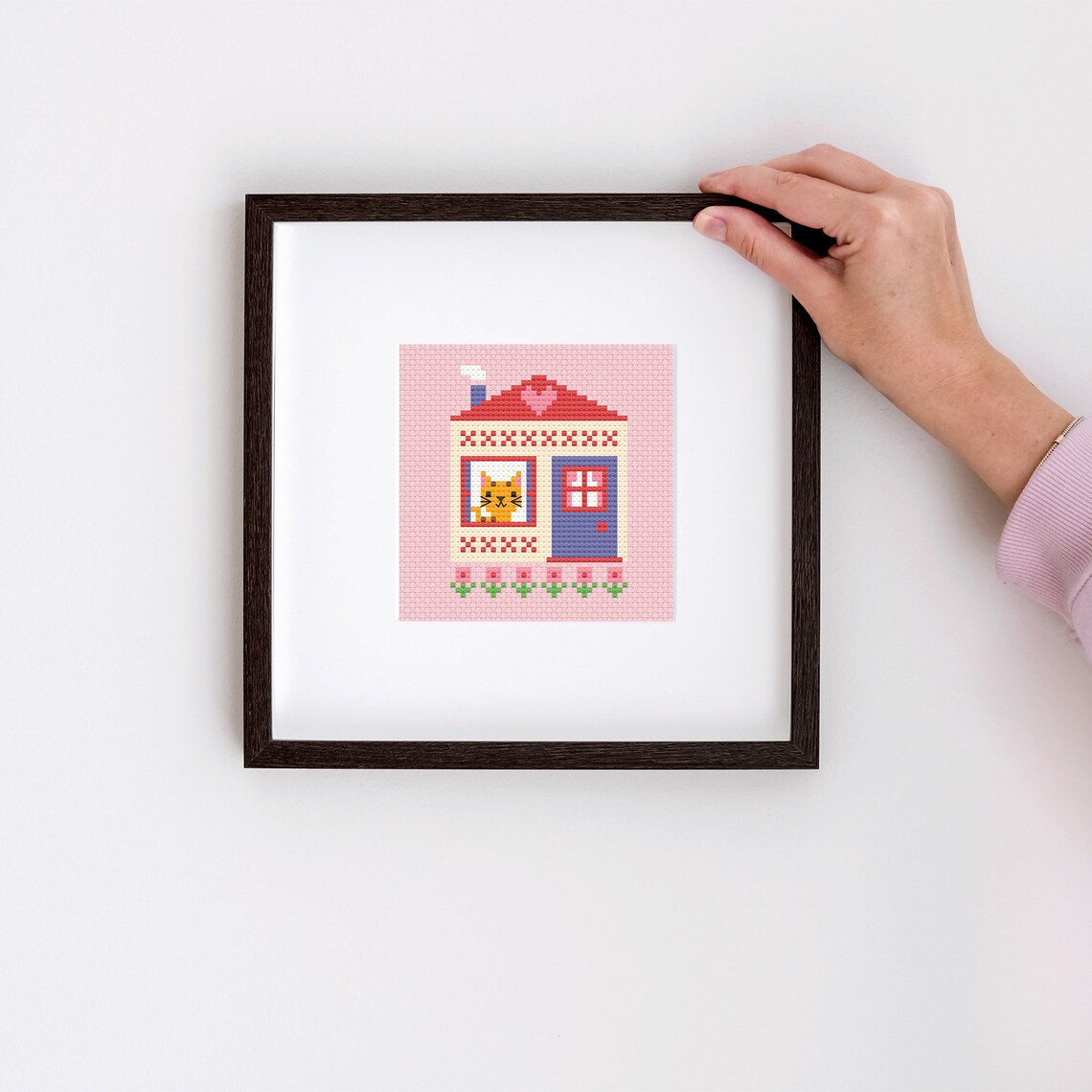 Cute Cat Cross Stitch Pattern. Instant Download PDF File. This Quick ...