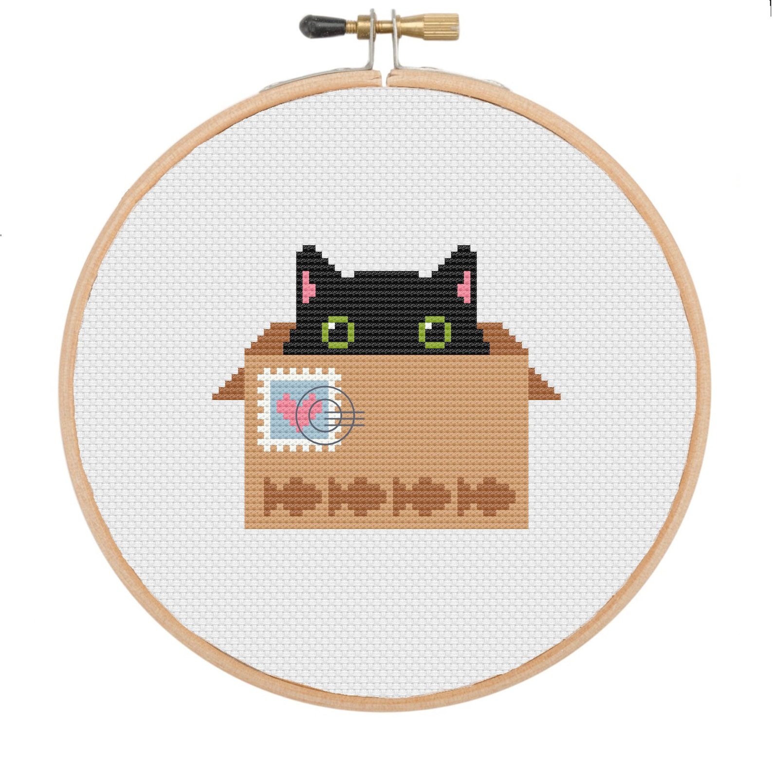 Cat Cross Stitch Pattern. PDF Download. Simple Cross Stitch Design ...
