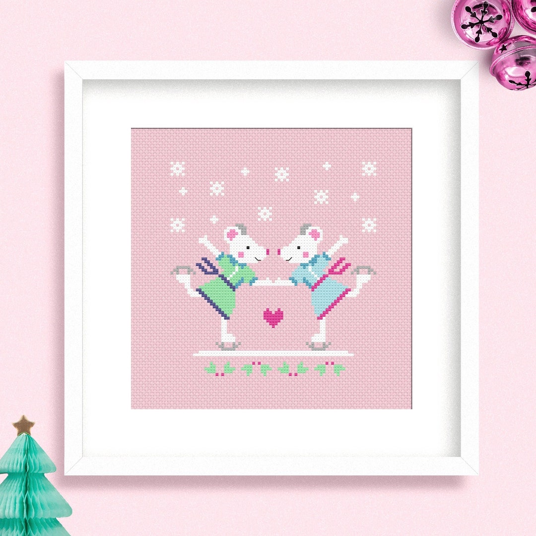 Christmas Mice Cross Stitch Pattern. Downloadable PDF Chart Perfect for ...