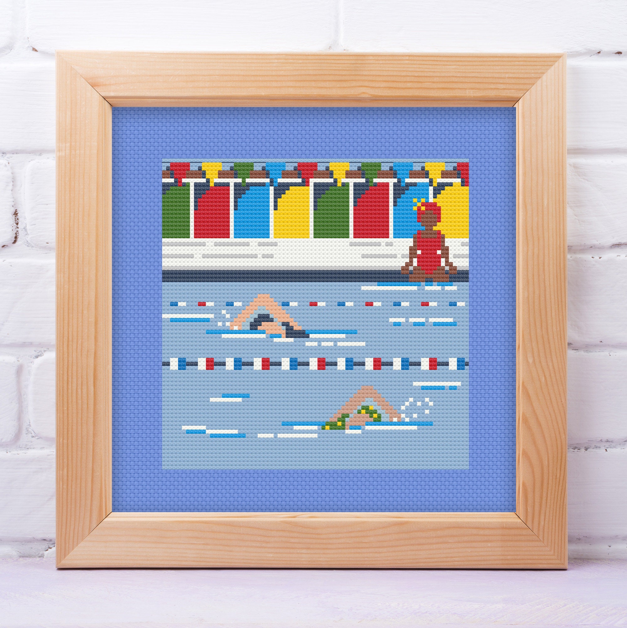 Cross Stitch Pattern 'lido Ladies' Swimming DMC Cross Stitch Chart ...