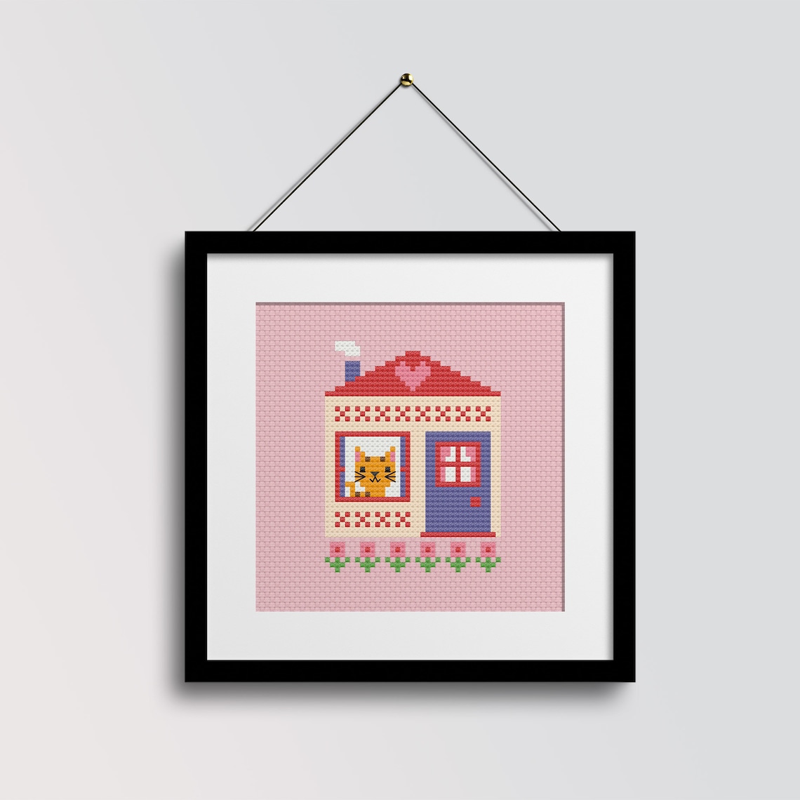 Cute Cat Cross Stitch Pattern. Instant Download PDF File. This Quick ...