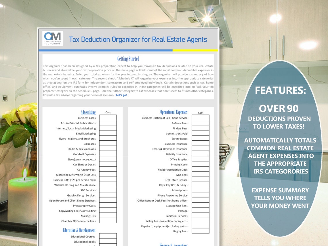 Updated for Your 2024 Taxes! Realtor / Real Estate Agent Tax Deduction ...