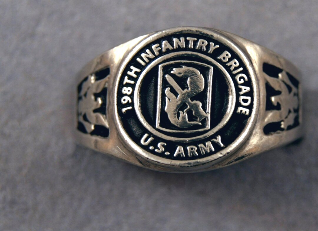 198th Infantry Brigade Insignia Ring Brave and Bold Brigade Unit Rings ...