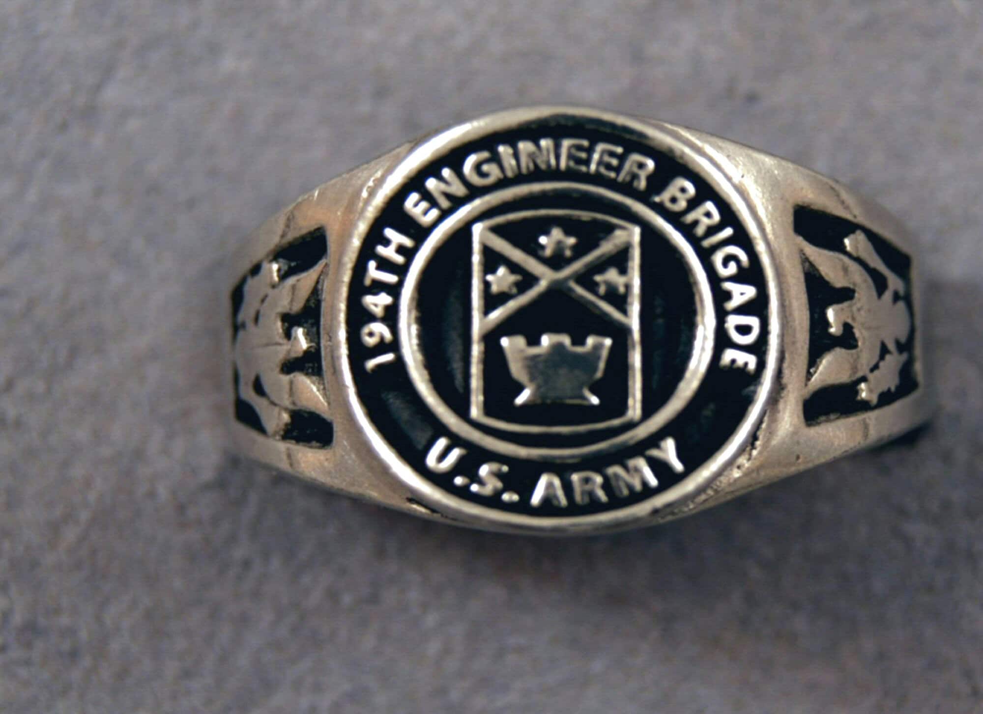 194th Engineer Brigade Insignia Ring US Army Combat Engineers Unit ...