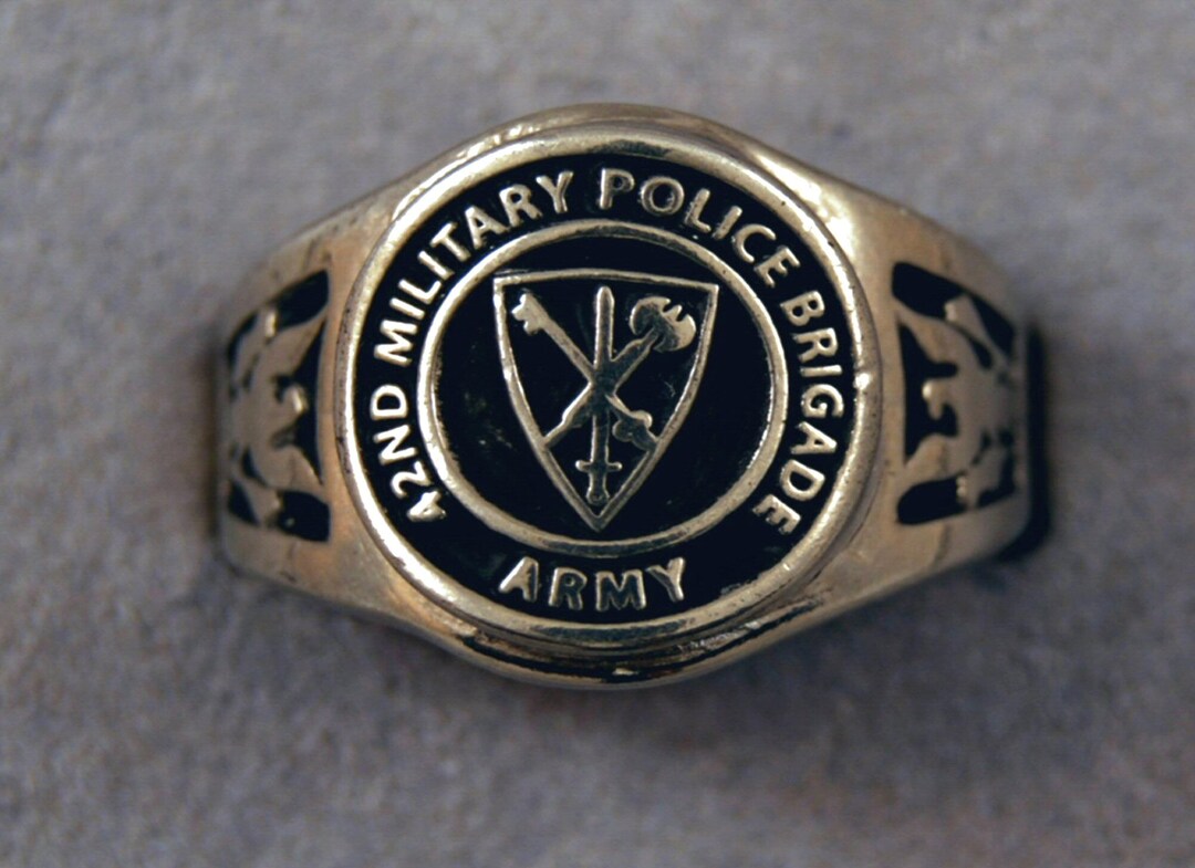 42nd Military Police Brigade Insignia Ring MP Service Ring Military ...