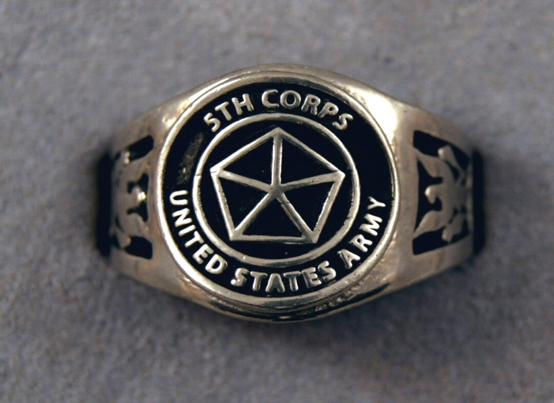 5th Corps Army Insignia Ring - It Will Be Done - Army Group Unit Rings ...