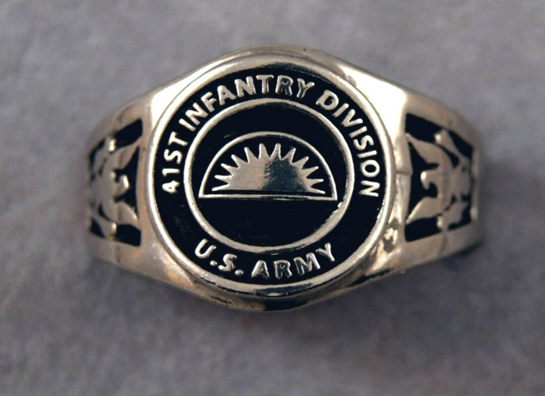 41st Infantry Division Insignia Ring Infantry Jungleers Ring 41st ID ...