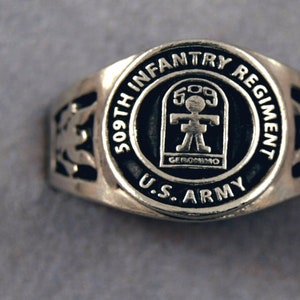 509th Infantry Regiment Insignia Ring 509th PIR Service Ring Military ...