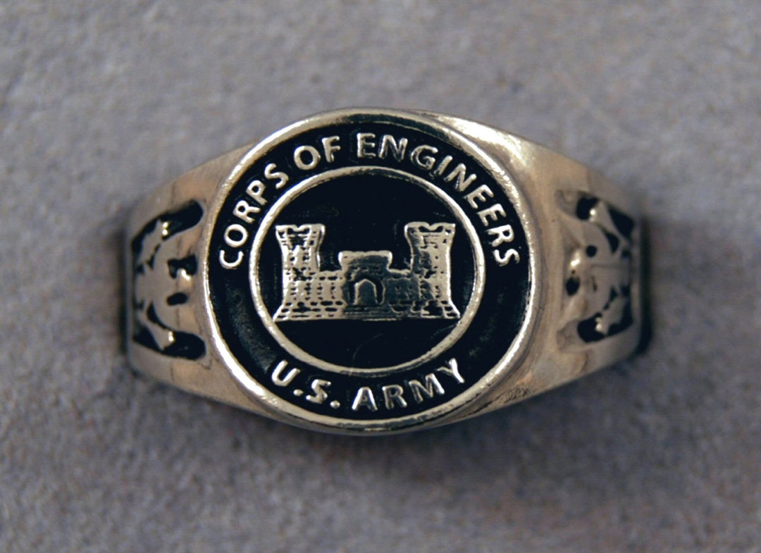 Army Corps Of Engineers Branch Insignia Ring Unit Rings Us Army Etsy