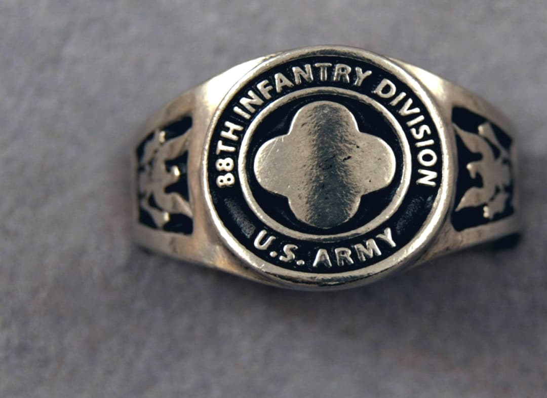 88th Infantry Division Insignia Ring Fighting Blue Devils Ring WW2 US ...