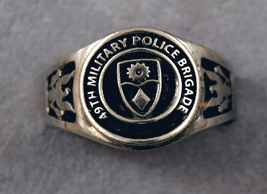 49th Military Police Brigade Insignia Ring MP Signet Pride and Power ...