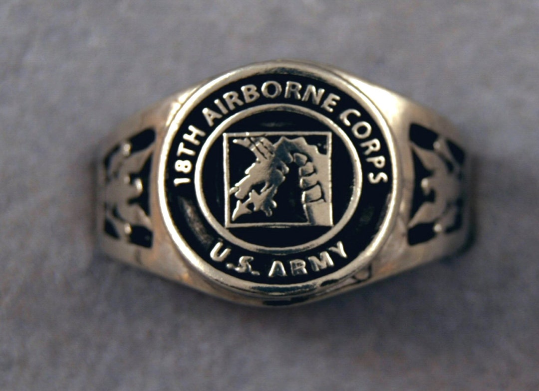 18th Airborne Corps Insignia Ring Sky Dragons Airborne Ring US Army - Etsy