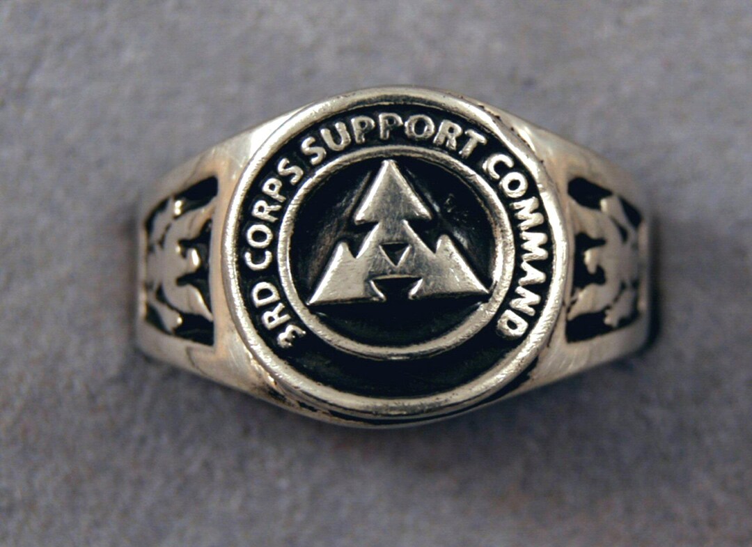 3rd Corps Support Command Insignia Ring Military Signet Unit Rings ...