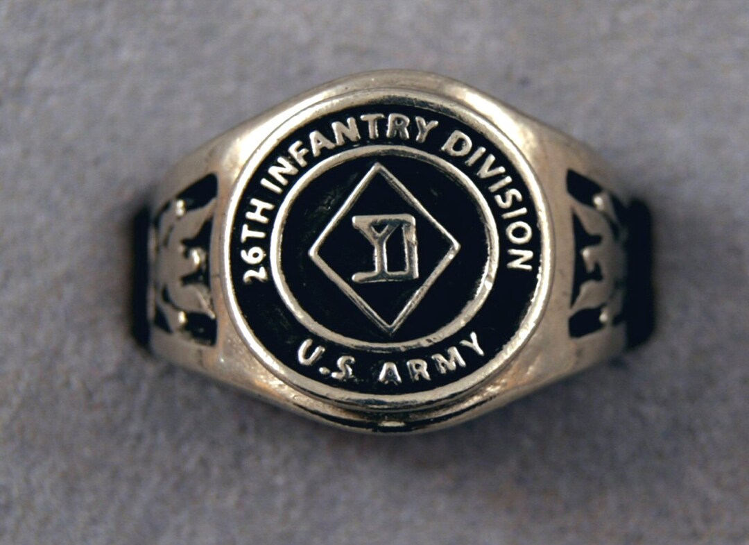26th Infantry Division Insignia Ring Yankee Division Ring Military ...