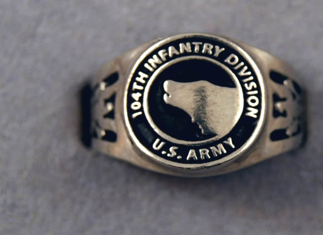 104th Infantry Division Ring Nightfighters Unit Rings Timberwolf ...
