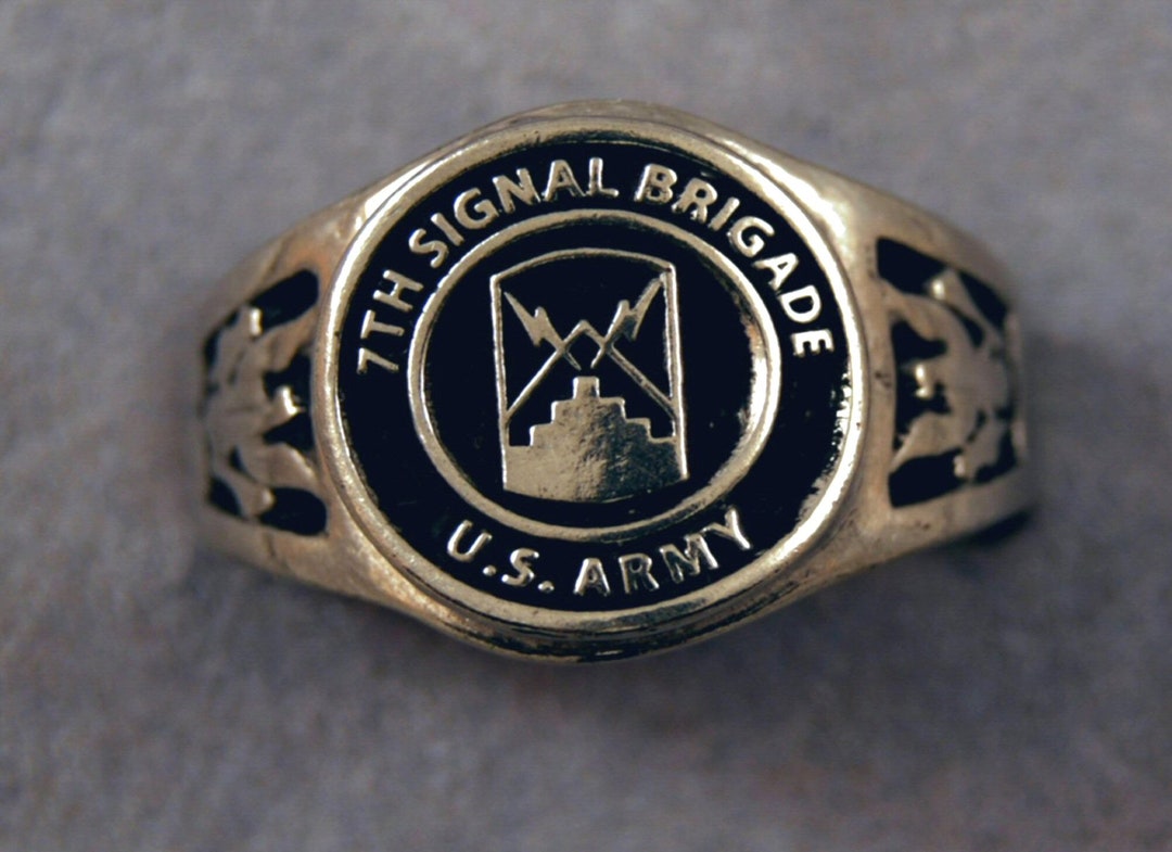 7th Signal Brigade Insignia Ring Voice of Freedom US Army Rings ...