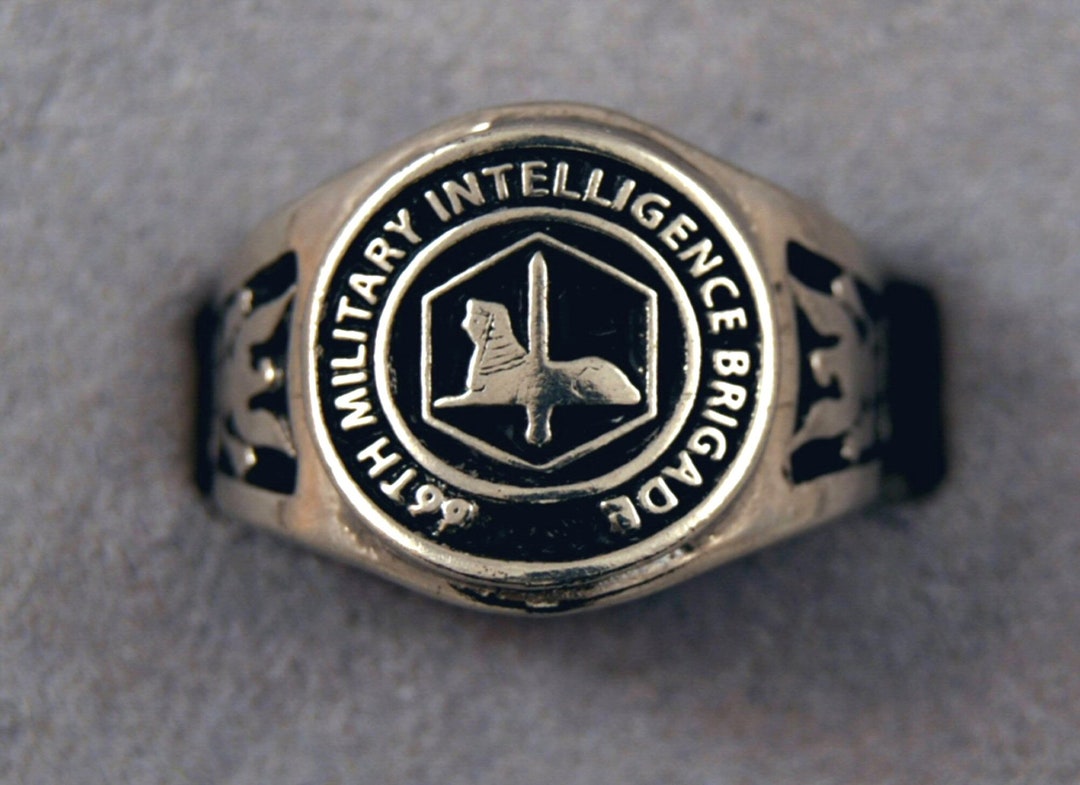 66th Military Intelligence Brigade Insignia Ring MI Service Ring ...