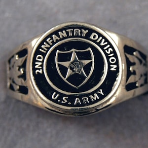 2nd Infantry Division Insignia Ring Infantry Service Ring Military ...
