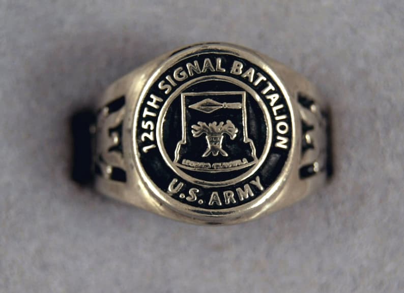 125th Signal Battalion Insignia Ring Signal Service Ring - Etsy