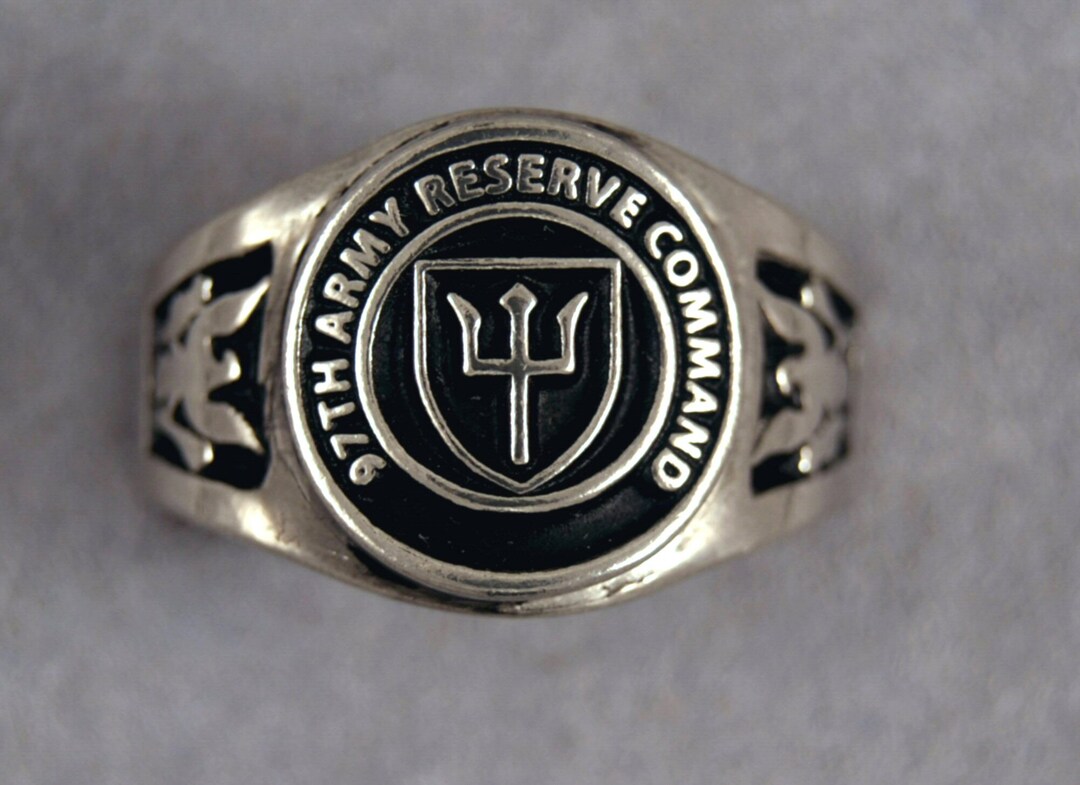 97th Army Reserve Command Insignia Ring Trident Signet Unit Rings - Etsy